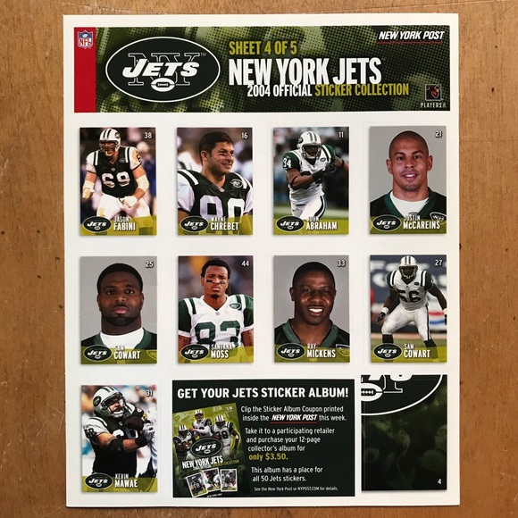 Players Inc | Toys | 204 Ny Jets Giants Sticker Collection | Poshmark